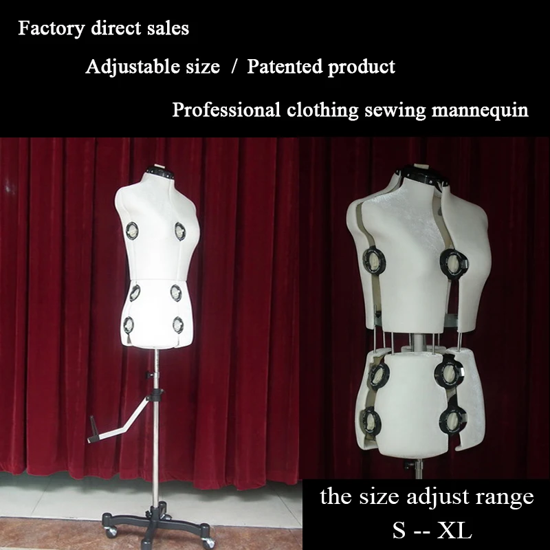 Hot Adjustable Size Professional Level Sewing Mannequin Insertable ...