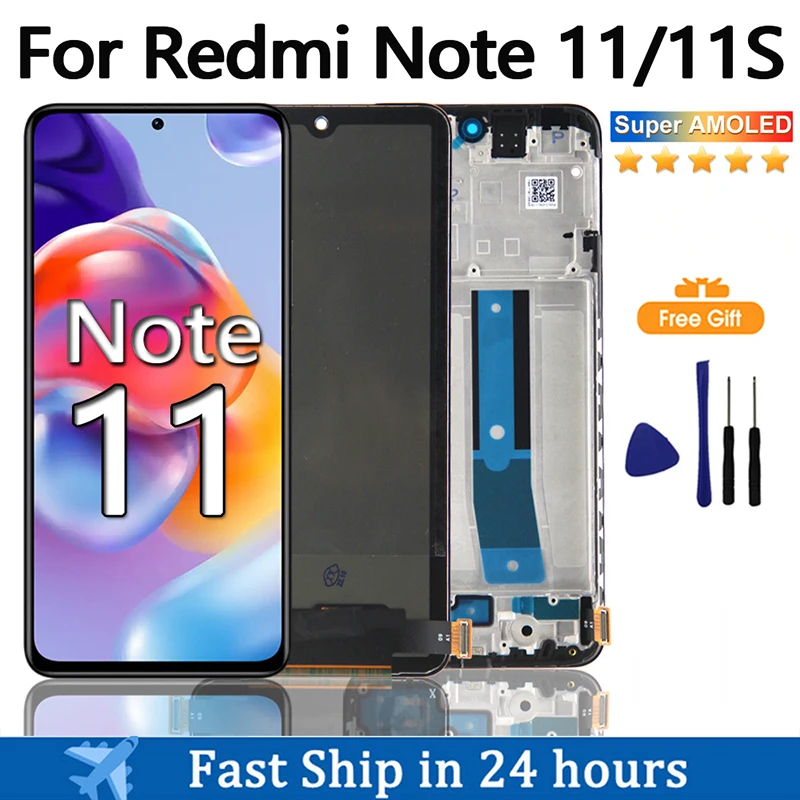 6.43 ''AMOLED Display Para Xiaomi Redmi Note 11 Display LCD Touch ...