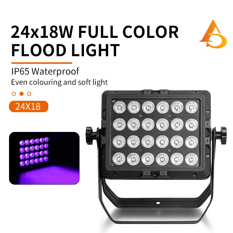 4-12pcs DMX IP65 Waterproof 24x18w RGBWA UV 6in1/RGBW 4in1/Led Outdoor ...