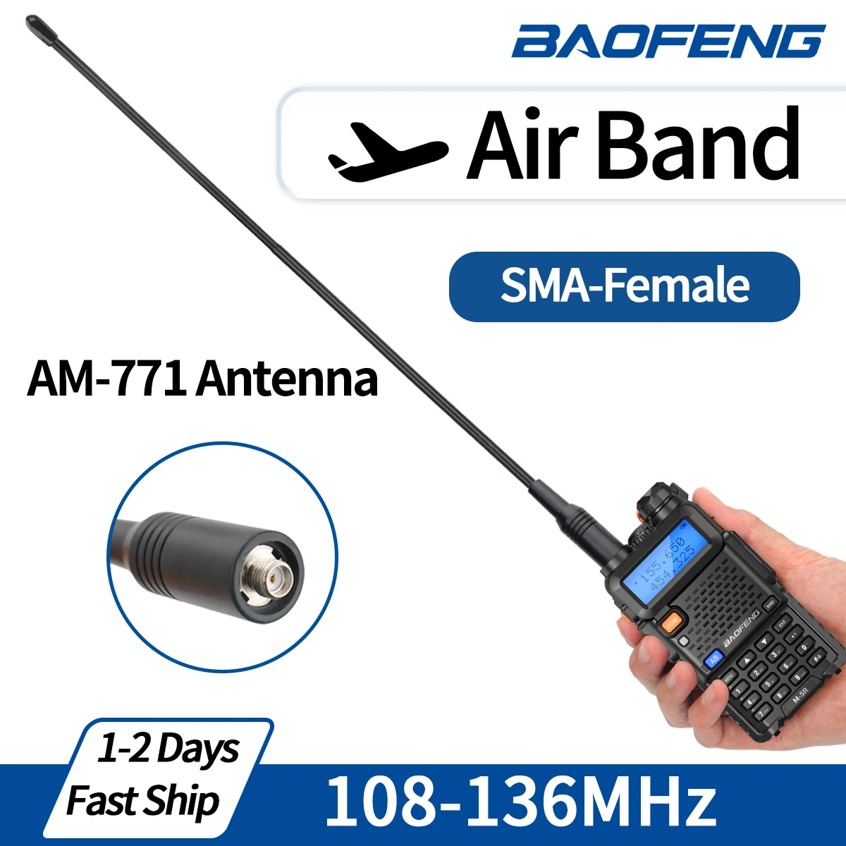 AM-771-Air-Band-SMA-Female-Antenna-108-136MHz-for-Quansheng-UVK5-UVK6 ...