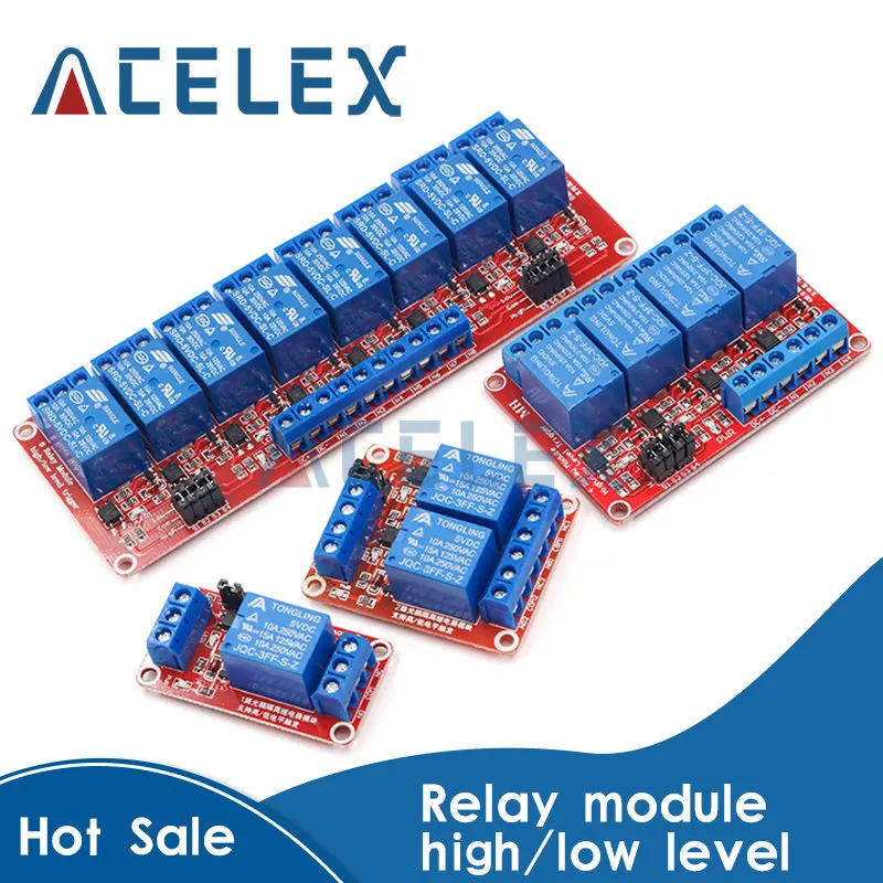 1-2-4-8-Channel-5V-12V-Relay-Module-Board-Shield-with-Optocoupler ...