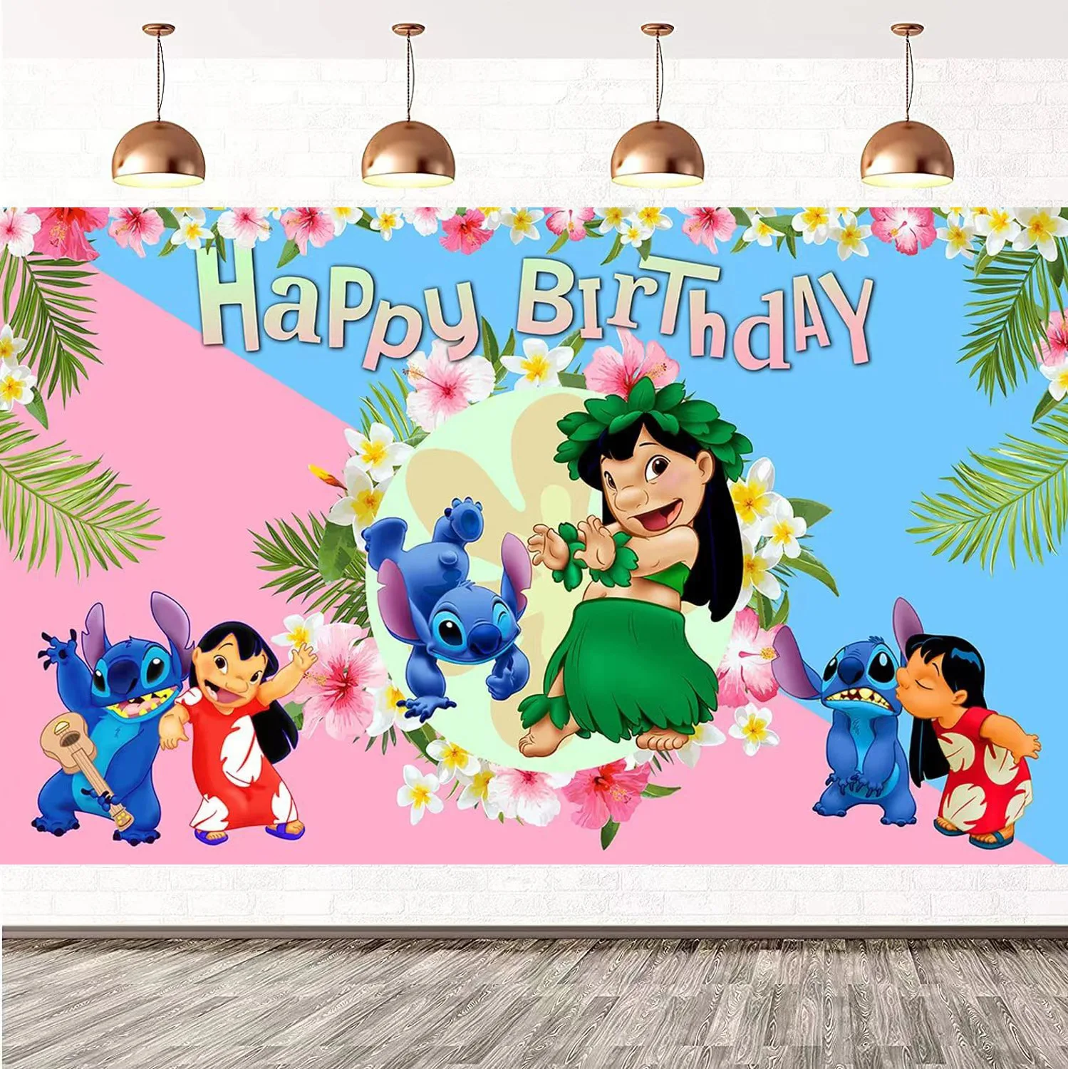 Hawaiian-Aloha-Backdrop-for-Lilo-and-Stitch-Theme-Birthday-Party ...