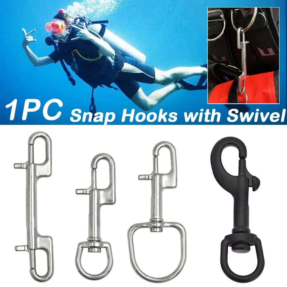 Quickdraw 316 Stainless Steel Diving Hook Single/Double Swivel Hooks ...