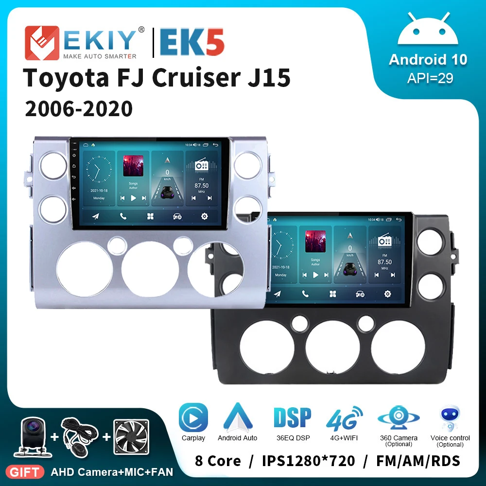 EKIY-EK5-9-Car-Stereo-For-Toyota-FJ-Cruiser-J15-2006-2020-4G-WIFI-AI ...