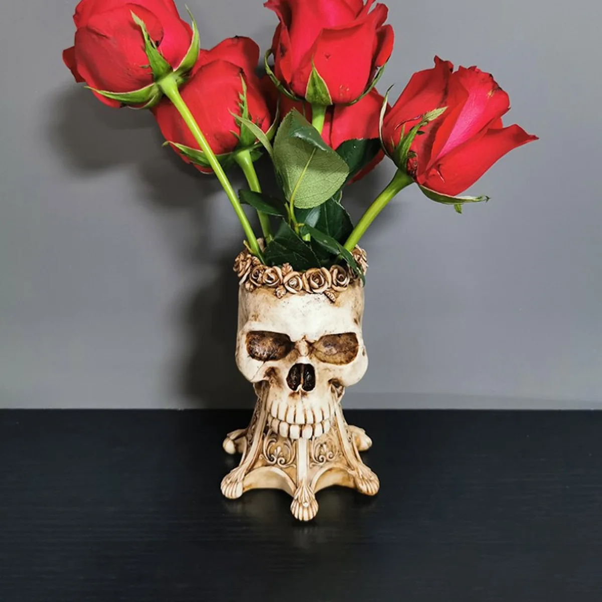 Skull-Flower-Pots-Lightweight-Resin-Flower-Pots-Indoor-Small-Flower ...