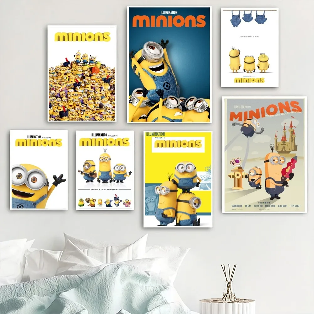 Cartoon-Cute-M-Minions-Poster-Home-Room-Decor-Livingroom-Bedroom ...