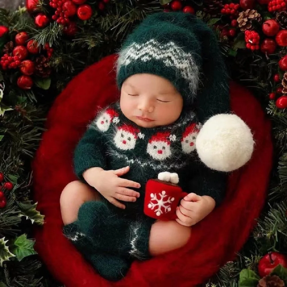 Christmas-Baby-Clothes-Birth-Photography-Props-Articles-Newborn-Knitted ...