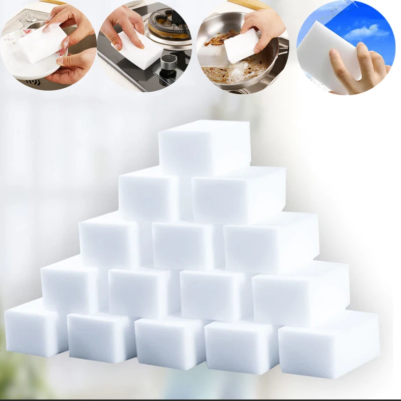 100pcs/lot Multi-functional Cleaning Sponge Magic Sponge Cleaning ...