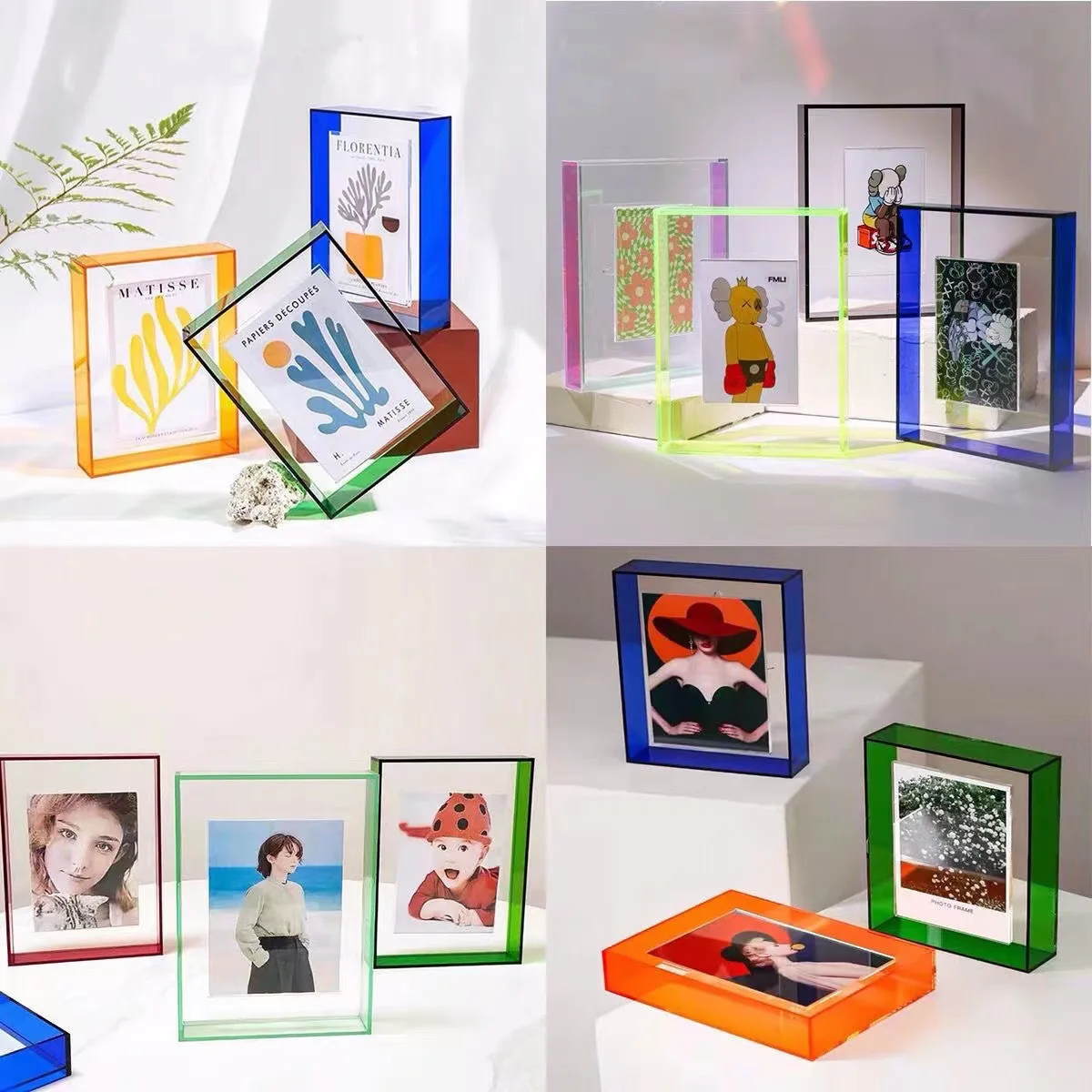 Colorful-Acrylic-Picture-Frame-Table-Setting-Living-Room-Hallway-Wall ...