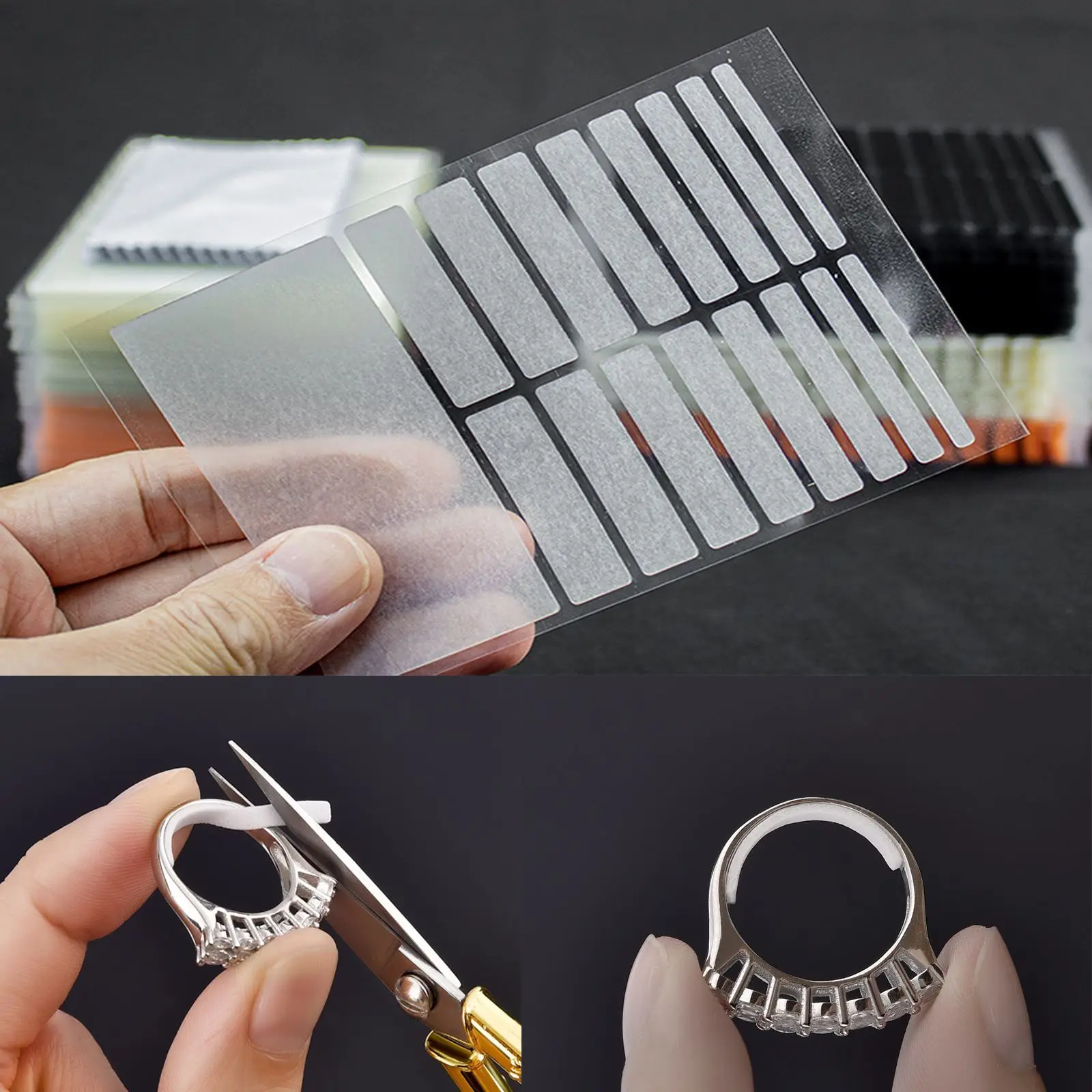 Transparent Ring Inner Size Adjuster Big Size Rings Anti Lost Invisible ...