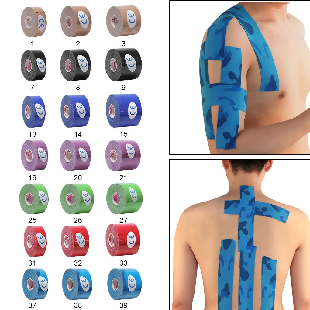 Kinesiology-Tape-Muscle-Bandage-Colorful-Sports-Cotton-Elastic-Adhesive ...