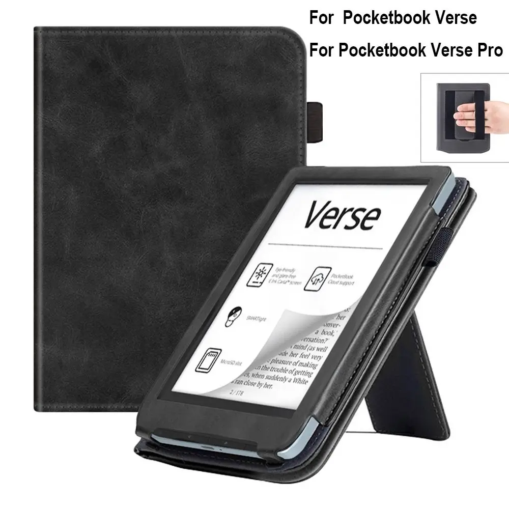 6-inch-eReader-Cover-with-Hand-Strap-Kickstand-Protective-Shell-Leather ...