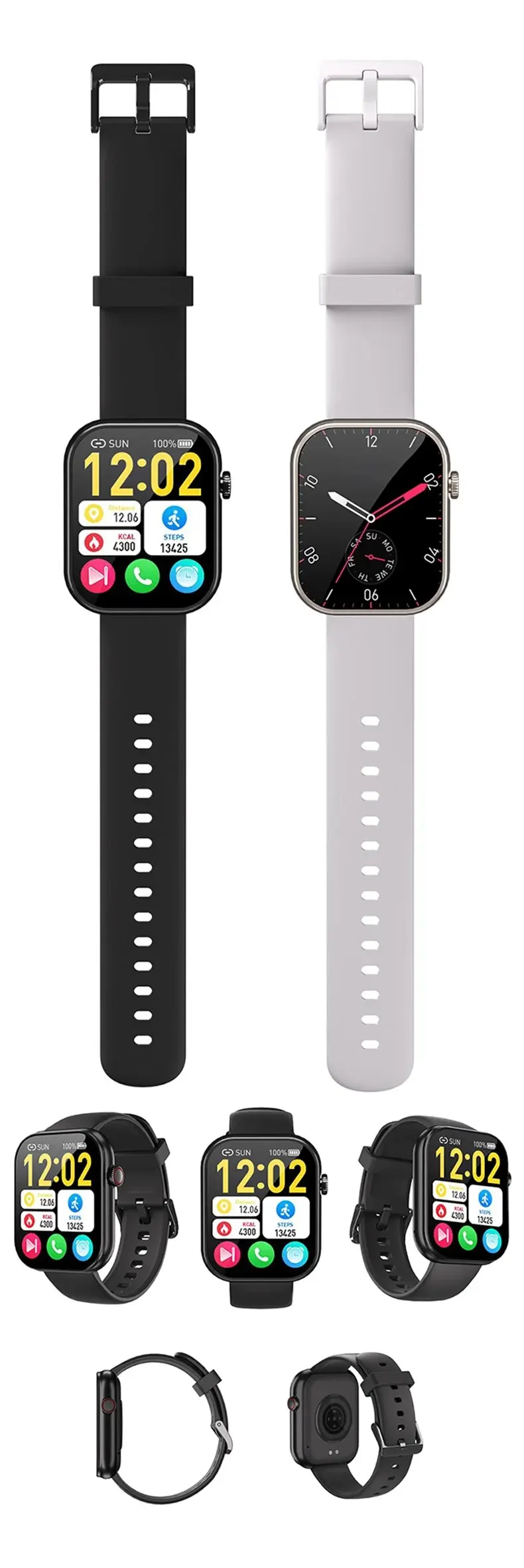 New Smart Watch Screen 2.01 Inch TFT Bluetooth Call 100+ Sports Mode ...