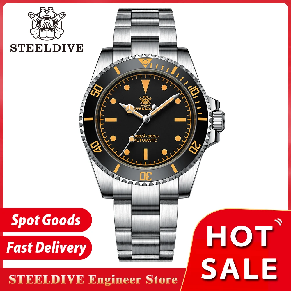 STEELDIVE-SD1954V-reloj-de-pulsera-mec-nico-de-buceo-cron-grafo-Retro ...