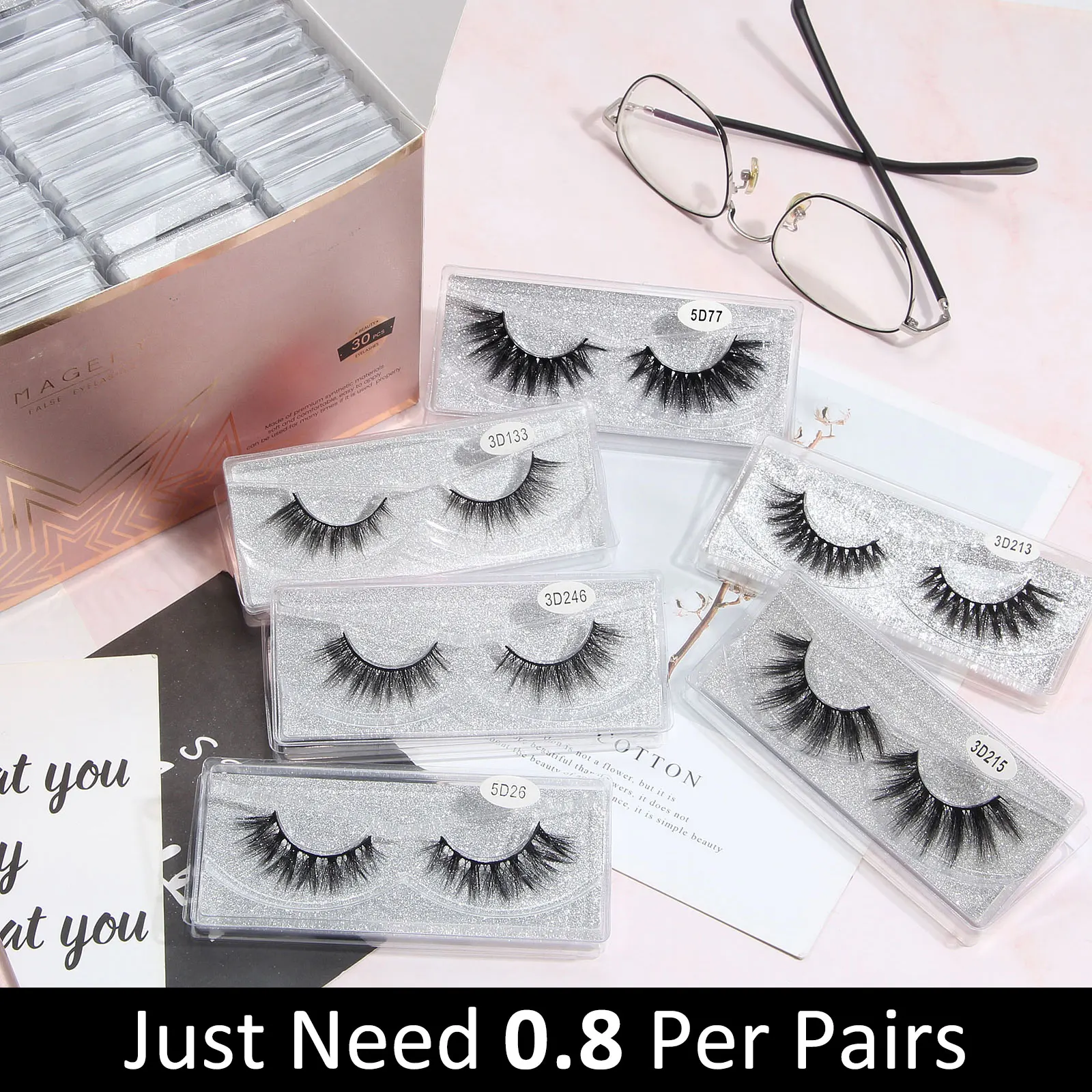 MAGEFY-30Pairs-Pack-Eyelashes-Individual-Box-Fluffy-Dramatic-Bulk ...