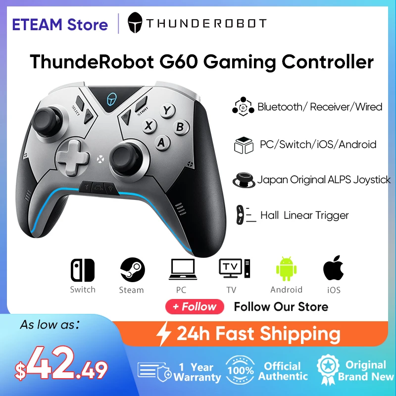 THUNDEROBOT-G60-Gamepad-Gaming-Controller-Hall-Effect-ALPS-Joystick ...