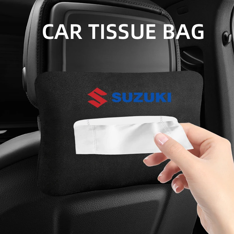 Suede-Car-Tissue-Box-Car-Tissue-case-Holder-Auto-seat-back-Storage-bag ...