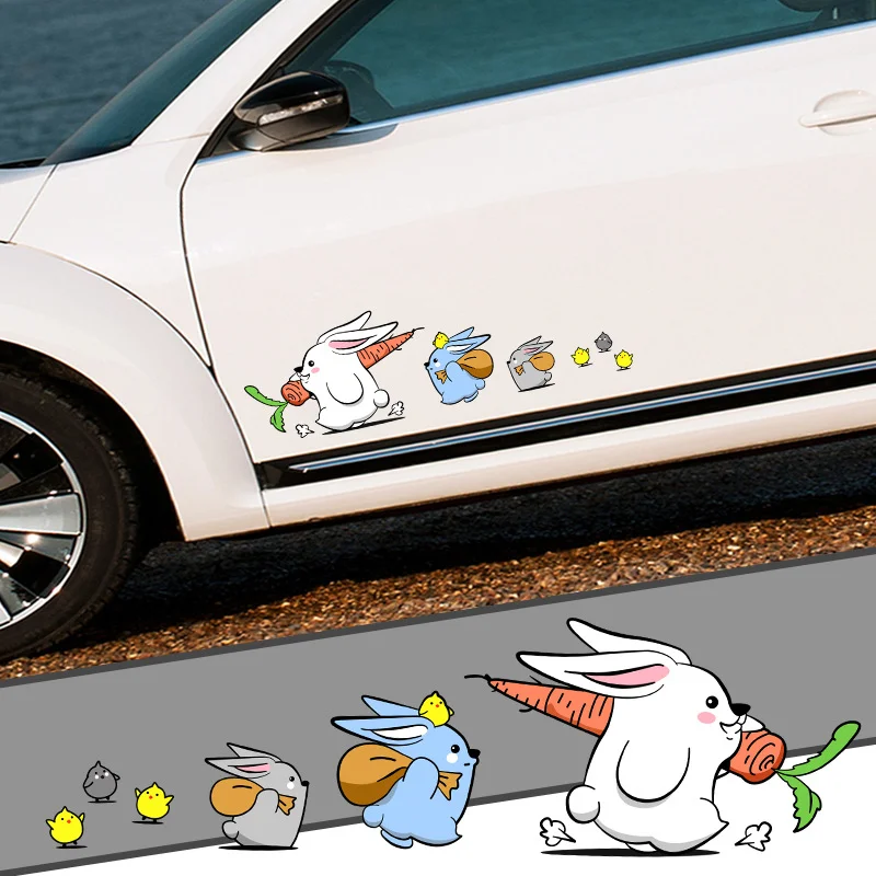 Cute-Bunny-Sticker-Car-Animal-Styling-Funny-Rabbit-Decor-Decals-Auto ...