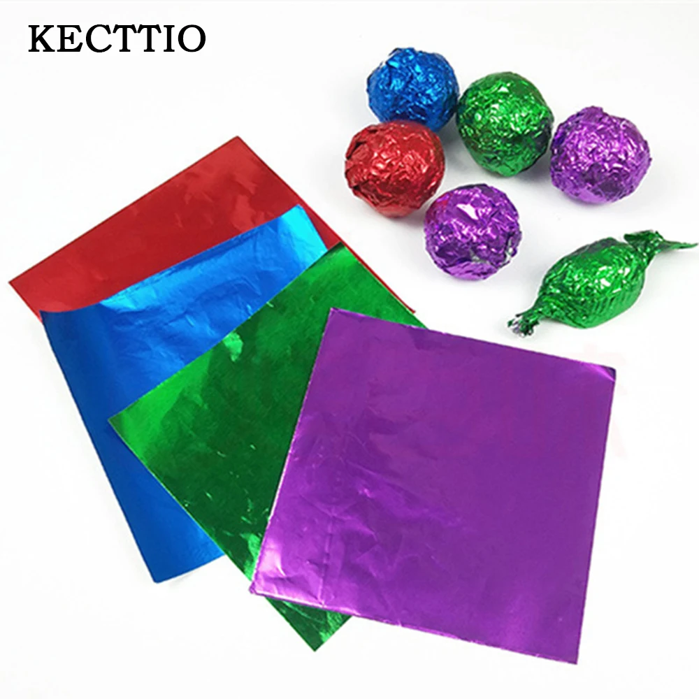 100Pcs-set-Square-Candy-Package-Sweets-Chocolate-Foil-Paper-Wrappers ...