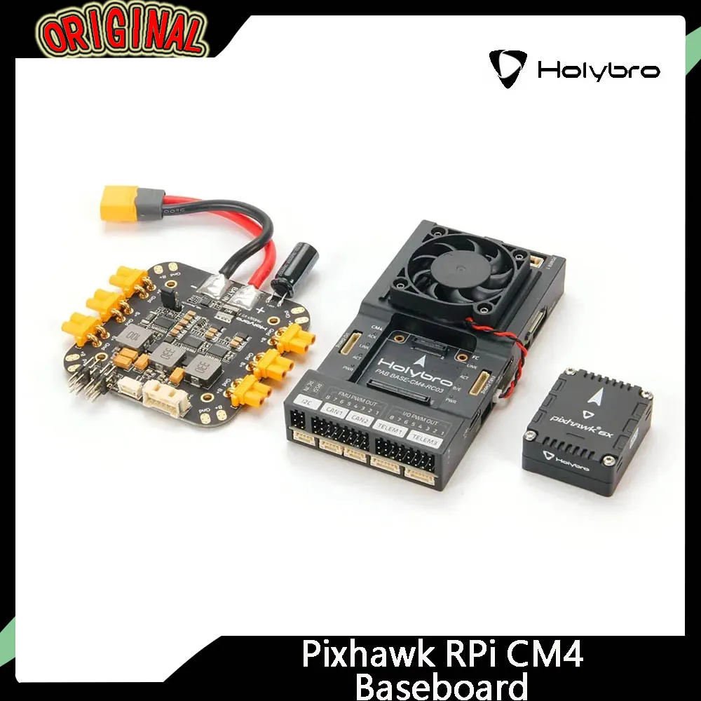 HolyBro Pixhawk RPi CM4 Baseboard Bundle with Pixhawk 6X FC and PM03D ...