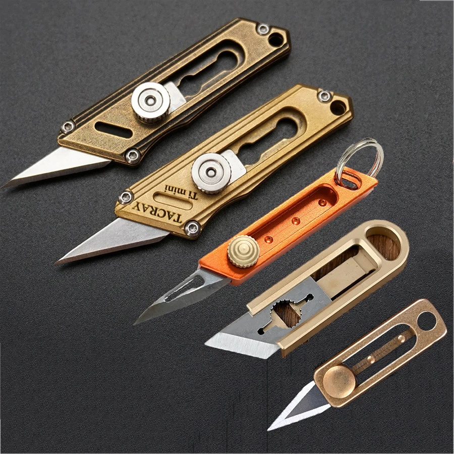 Mini-Titanium-Alloy-Brass-Portable-Knife-Keycahin-Pocket-Knife-Outdoor ...