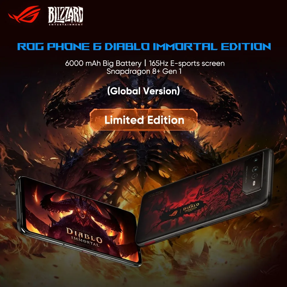 2022 Asus Rog Phone 6 Diablo Immortal Limited Edition Gaming Smartphone ...