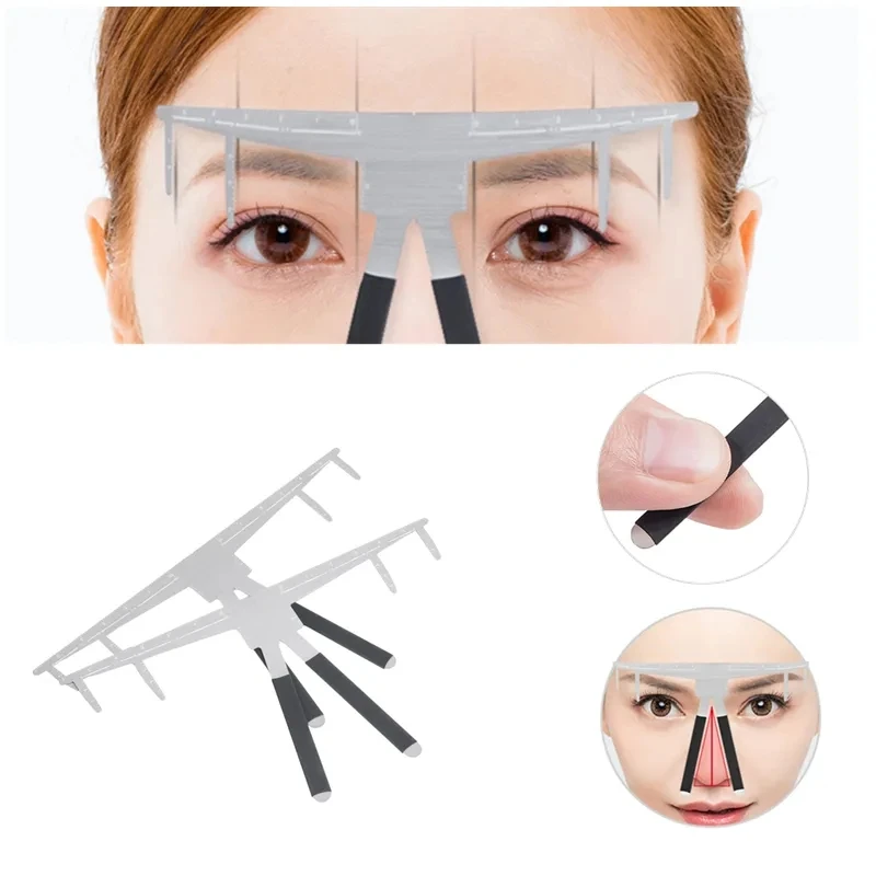 1pcs Microblading Eyebrow Tattoo Stencil Ruler Three-point Positioning ...