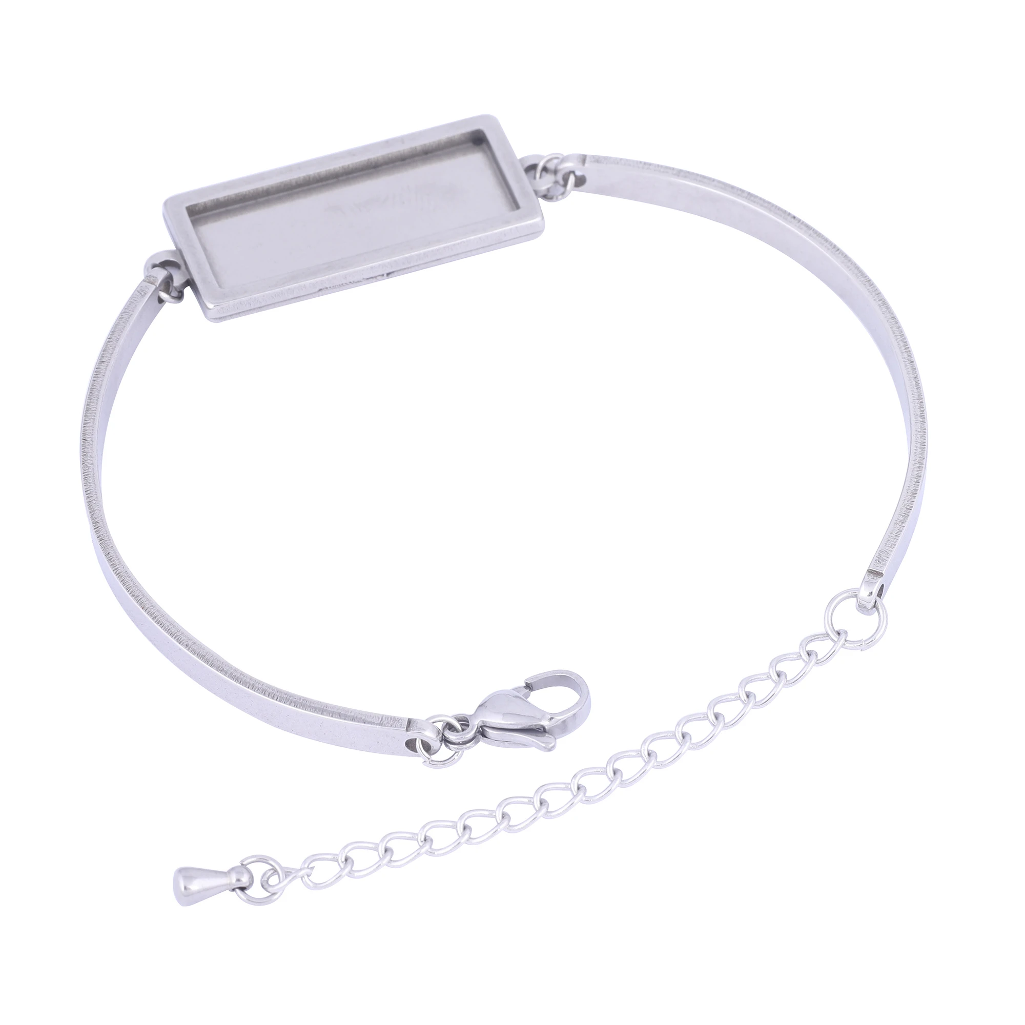 Onwear 5pcs 10x25mm Rectangle Cabochon Bracelet Setting Blanks ...