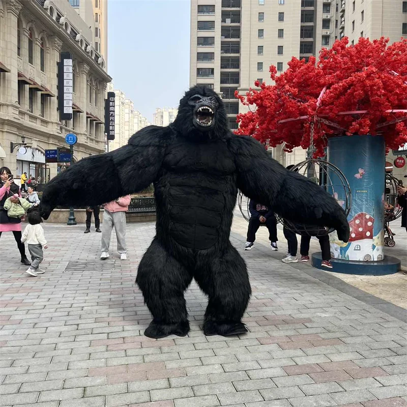 Inflatable Gorilla King Kong Costume The gorilla Plush Furry Mascot ...