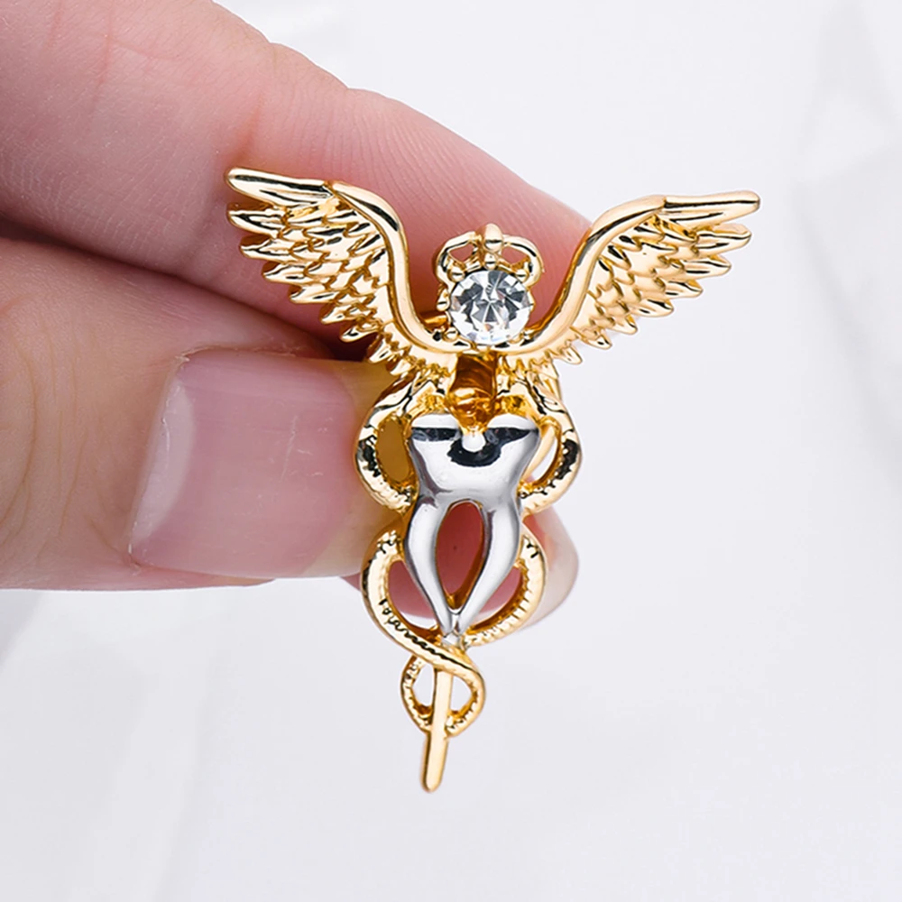Creative-Teeth-Wings-Dental-Pin-Brooch-Medicine-Crystal-Badge-Lapel ...
