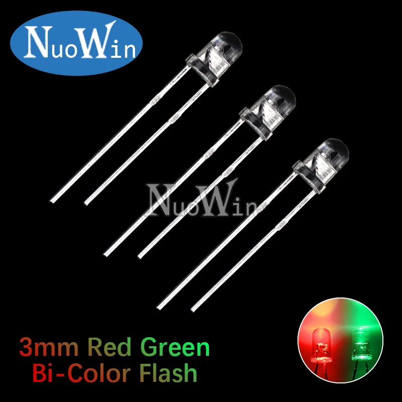 50pcs-lot-3MM-Flash-Red-Green-Bi-Color-Light-Emitting-Diode-F3 ...