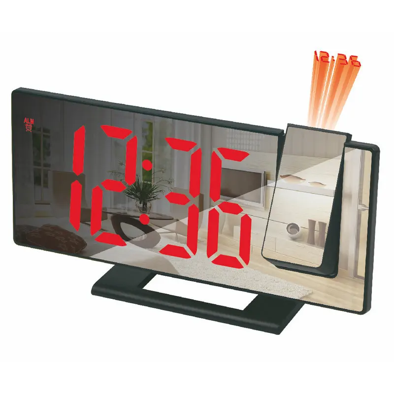 Mirror-multifunctional-projection-alarm-clock-Intelligent-luminous ...