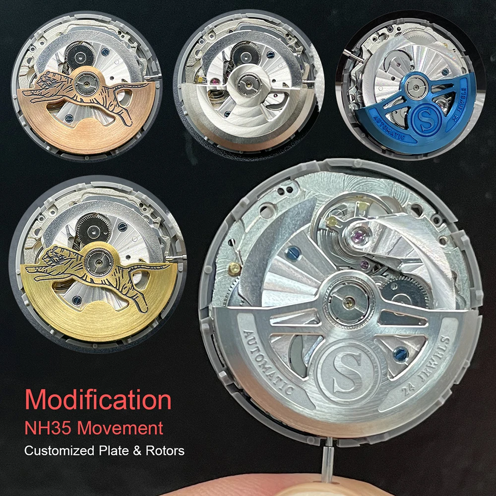Modification-NH35A-Mechanical-Movement-Customized-Plate-Rotors ...