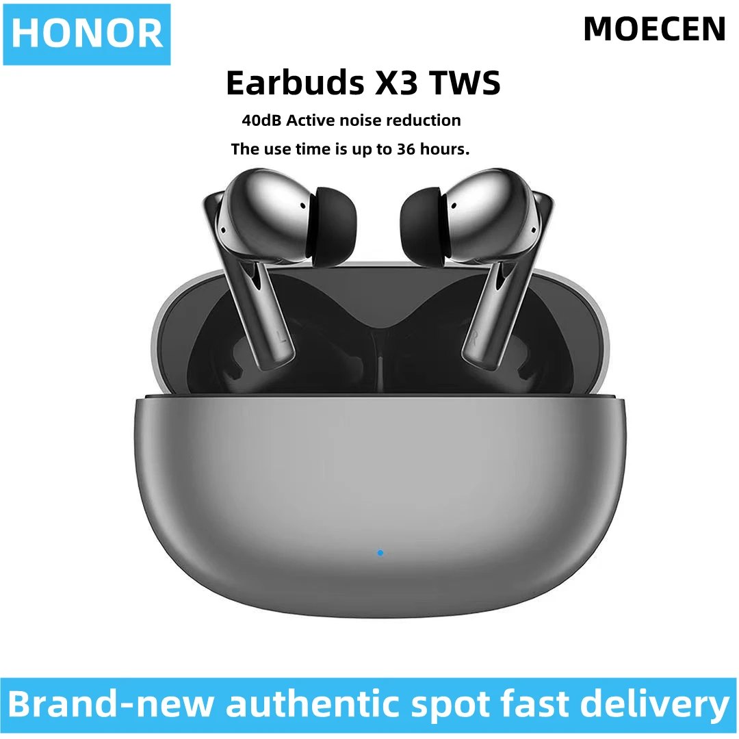 HONOR Earbuds X3 TWS Bluetooth Headset Powerful Noise Reduction 36-hour ...