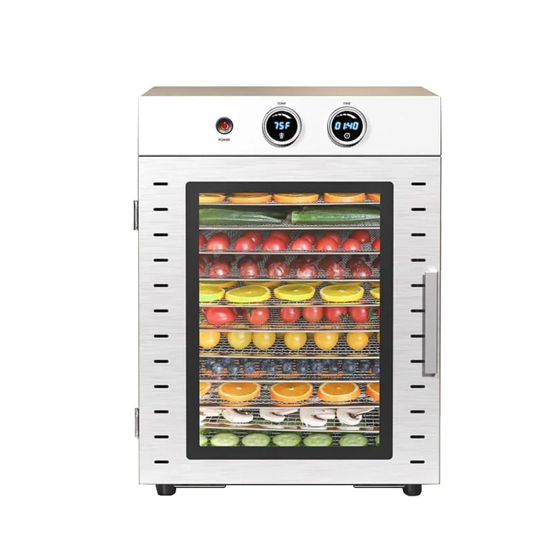 Food-Dehydrator-for-Jerky-Fruit-Meat-Herbs-12-Tray-Stainless-Steel ...