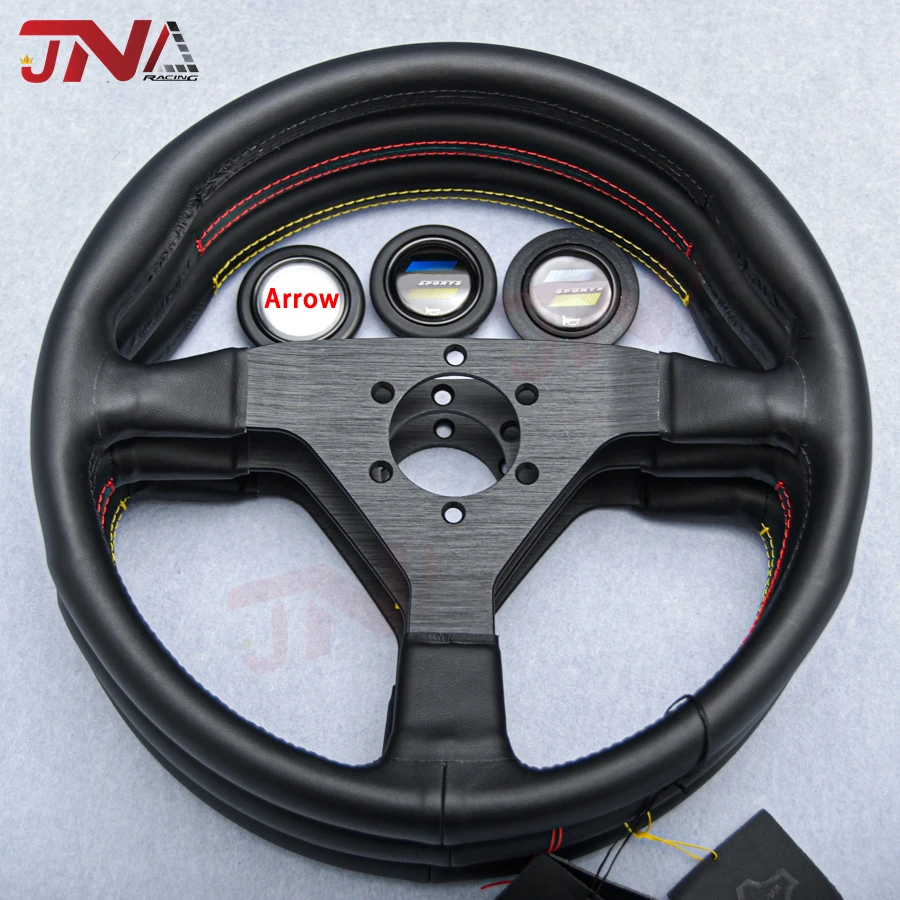 Microfiber-Leather-Sports-JDM-Steering-Wheel-For-Honda-Mitsubishi ...