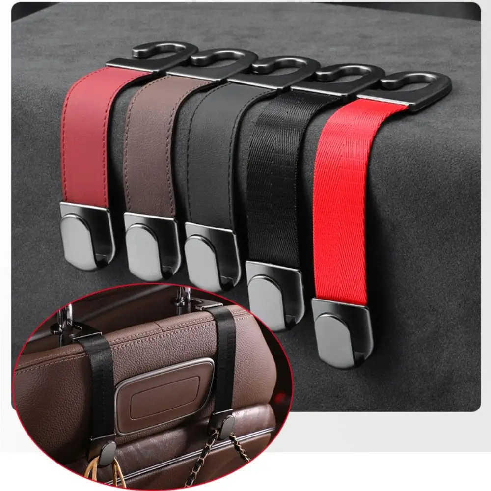 Suede Leather Car Seat Headrest Hook Wear-Resistant Easy to Install ...