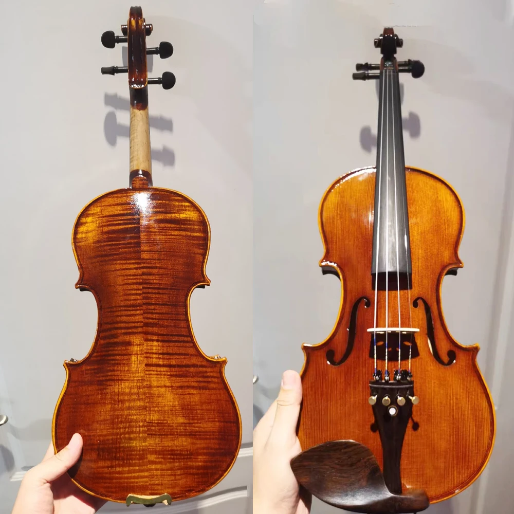 Italiano-Retro-Marrom-Handmade-Violino-Iniciante-Profissional ...