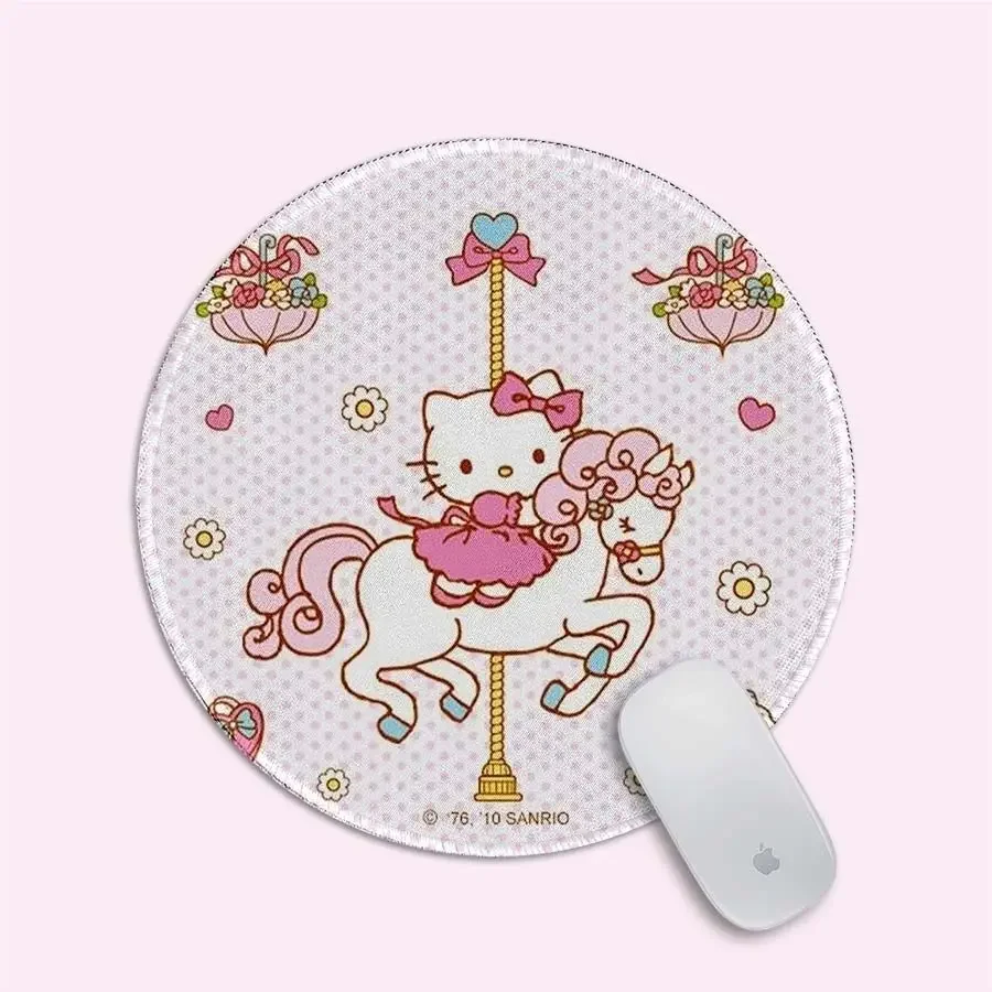 Miniso-Sanrio-Round-Mouse-Pad-Hello-Kittys-Accessories-Cute-Cartoon ...