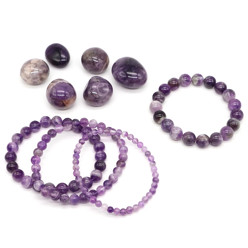 Natuursteen-Armband-Amethist-Kristal-Quartz-Elastisch-Koord-Sieraden ...