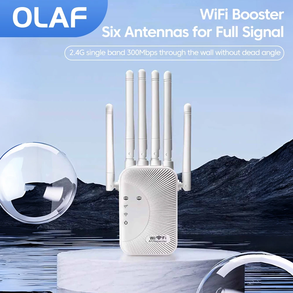 300Mbps-Wireless-WiFi-Repeater-2-4G-Signal-Router-6-Antenna-Network ...