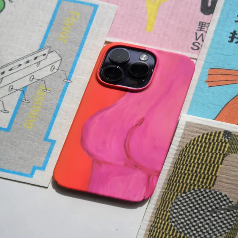 Ins Korean Cute Pink Butt Phone Case for iPhone 16 15 14 13 Pro Max 12 ...