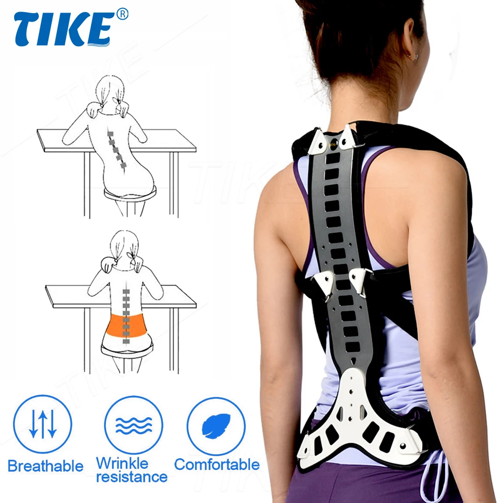 Tike Metal Adjustable Shoulder Posture Back Corrector Brace Men And ...