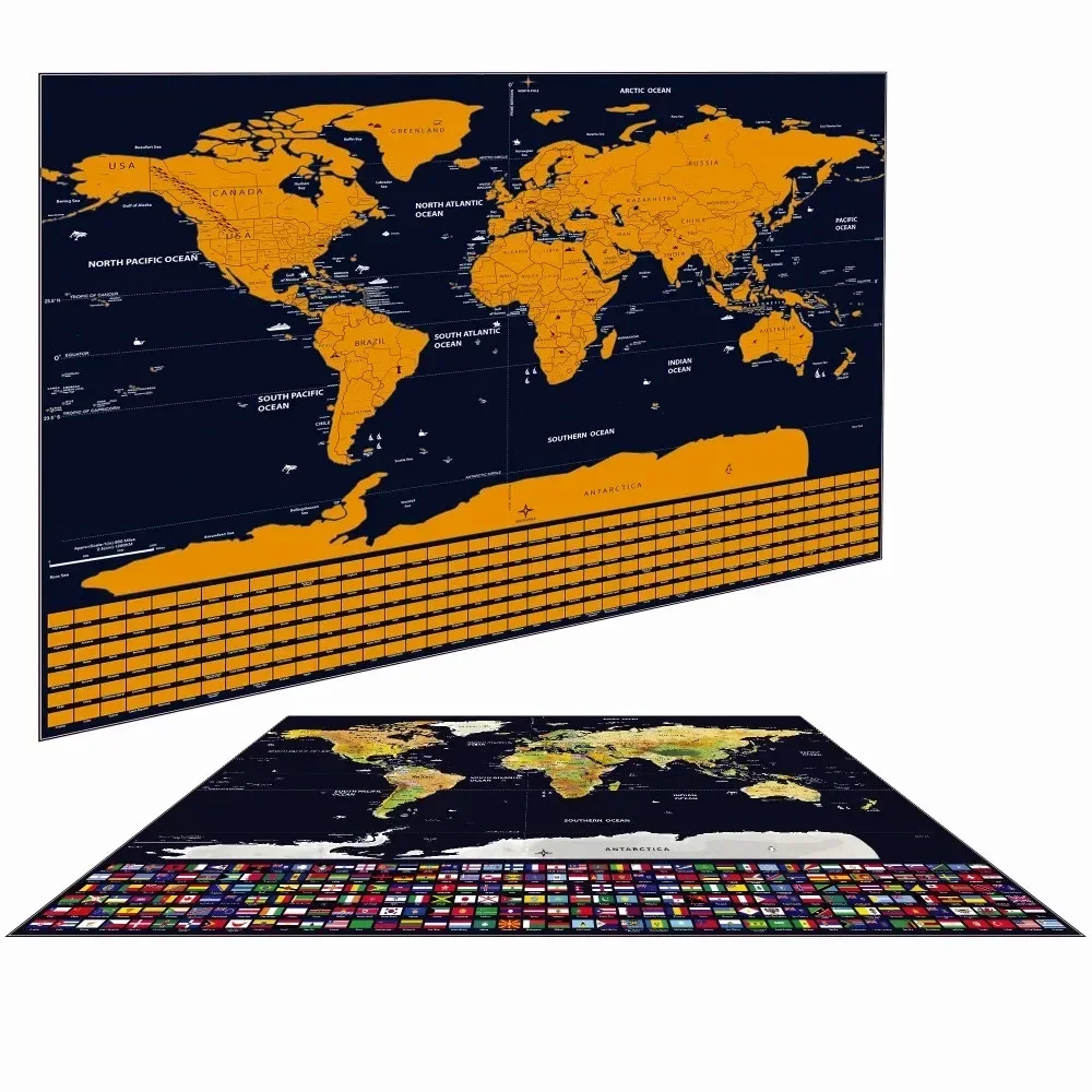 Drop-Shipping-Deluxe-World-Scratch-Maps-mit-National-flagge-Goldfolie ...