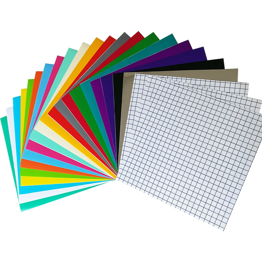 Permanent-Self-Adhesive-Vinyl-Sticker-Different-Colors-And-Grid-Sticker ...