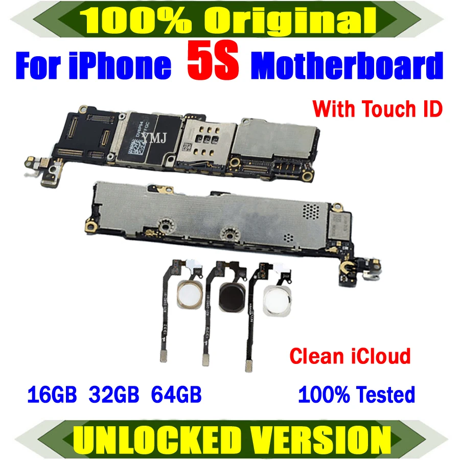 Free-Shipping-For-Iphone-5S-With-No-Touch-ID-Motherboard-Original ...