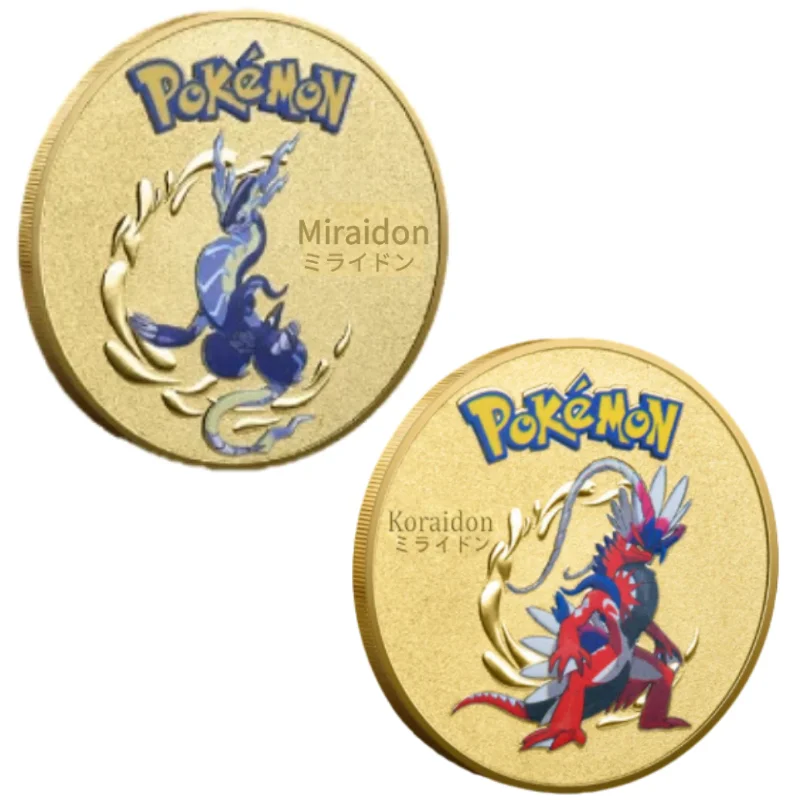 Moneda-de-Pok-mon-de-oro-exquisita-colecci-n-de-Anime-Pok-mon-Scarlet ...