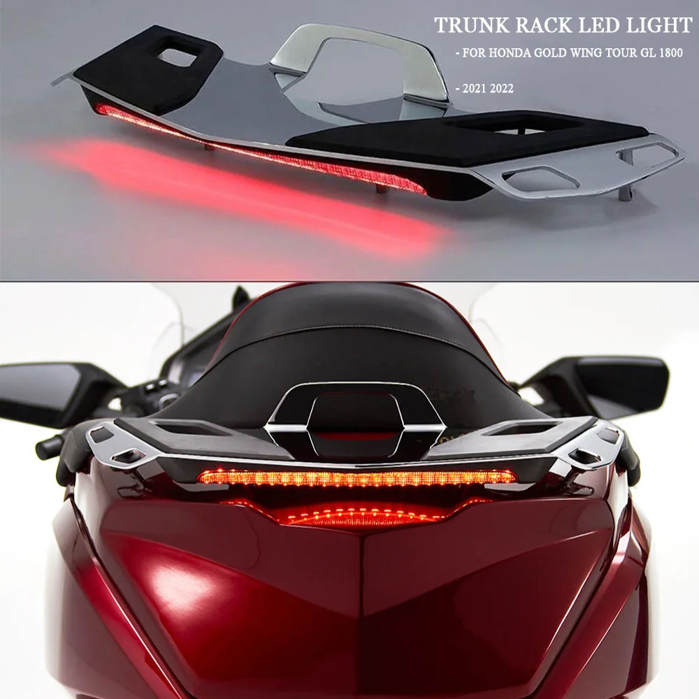 NEW-Motorcycle-Rear-Top-Box-Shelf-Trunk-Luggage-Rack-LED-Light-For ...