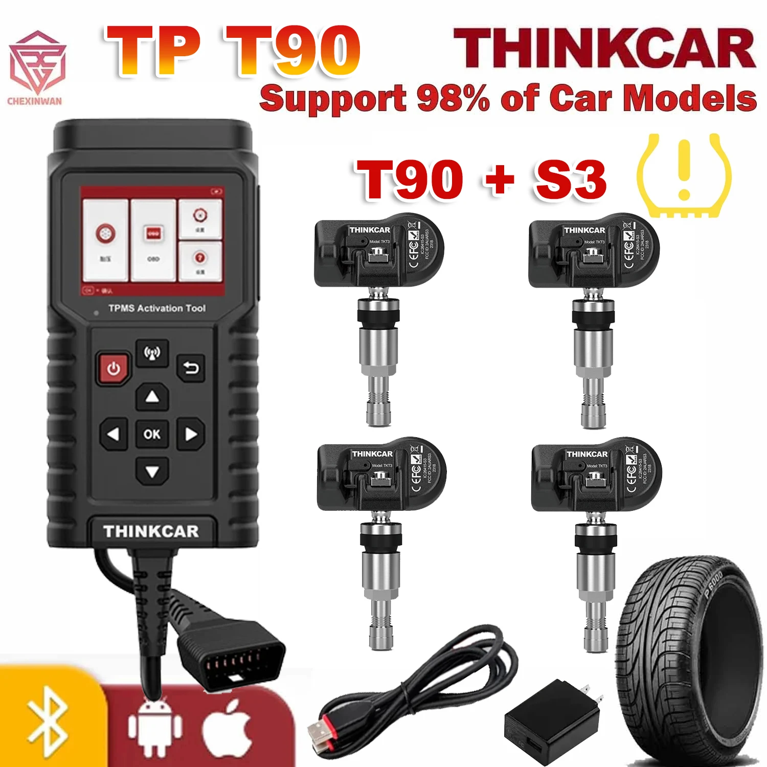 ThinkCar-THINKTPMS-T90-S3-315MHz-433MHz-2in1-Car-Tire-Pressure ...
