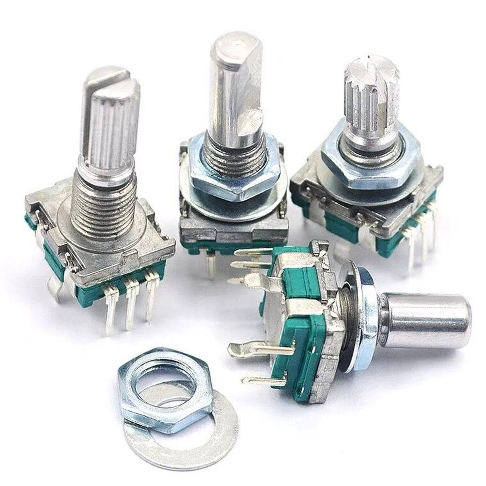 5PCS-LOT-20-Position-360-Degree-Rotary-Encoder-EC11-w-Push-Button-5Pin ...